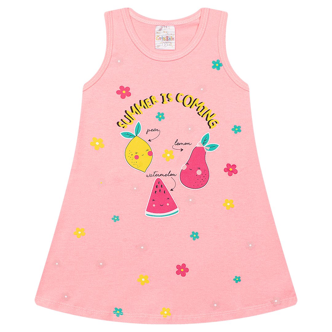 VESTIDO FEM. COTTON NEON REGATA – SUMMER IS COMING 1-2-3 – Catolele